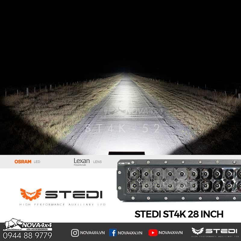 Đèn LED Bar Stedi ST4K 2 hàng LED 28" - Nova4x4