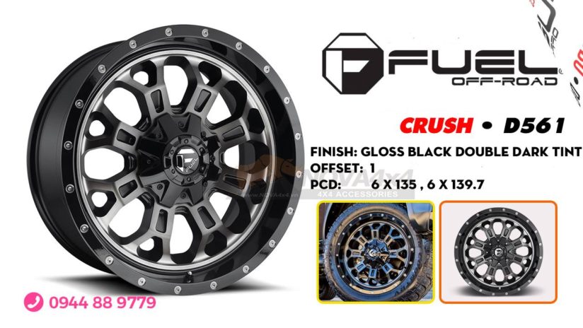 Mâm Fuel Crush D561 - Mâm độ xe bán tải - Lazang Ford Ranger