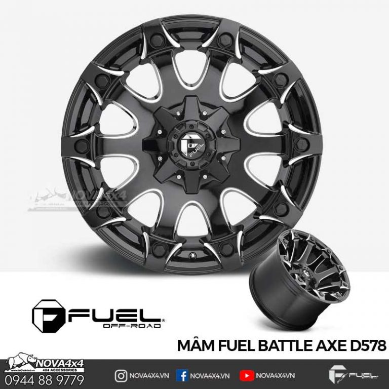 Mâm Fuel 18 One Piece Cleaver D573 - Mâm độ Offroad