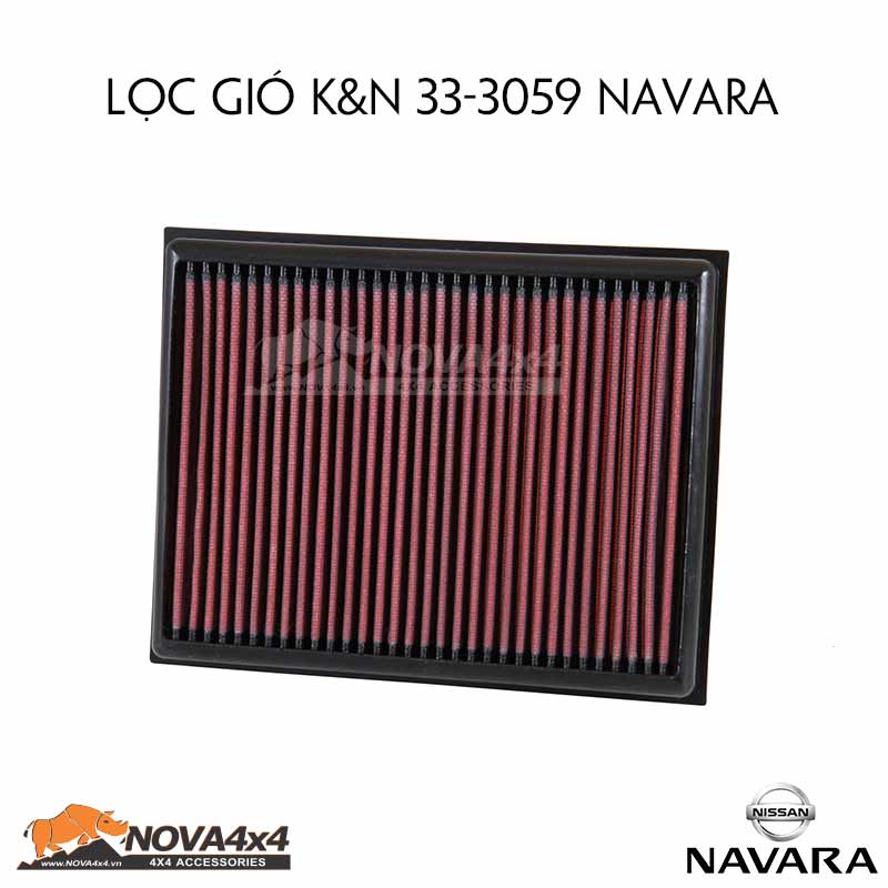 Lọc gió Navara NP300 - K&N 33-3059 thương hiệu Mỹ