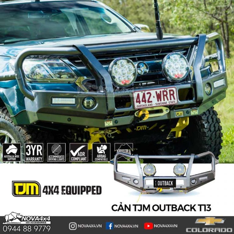 Cản trước TJM Outback dành cho Colorado /Trailblazer - Phong cách Úc