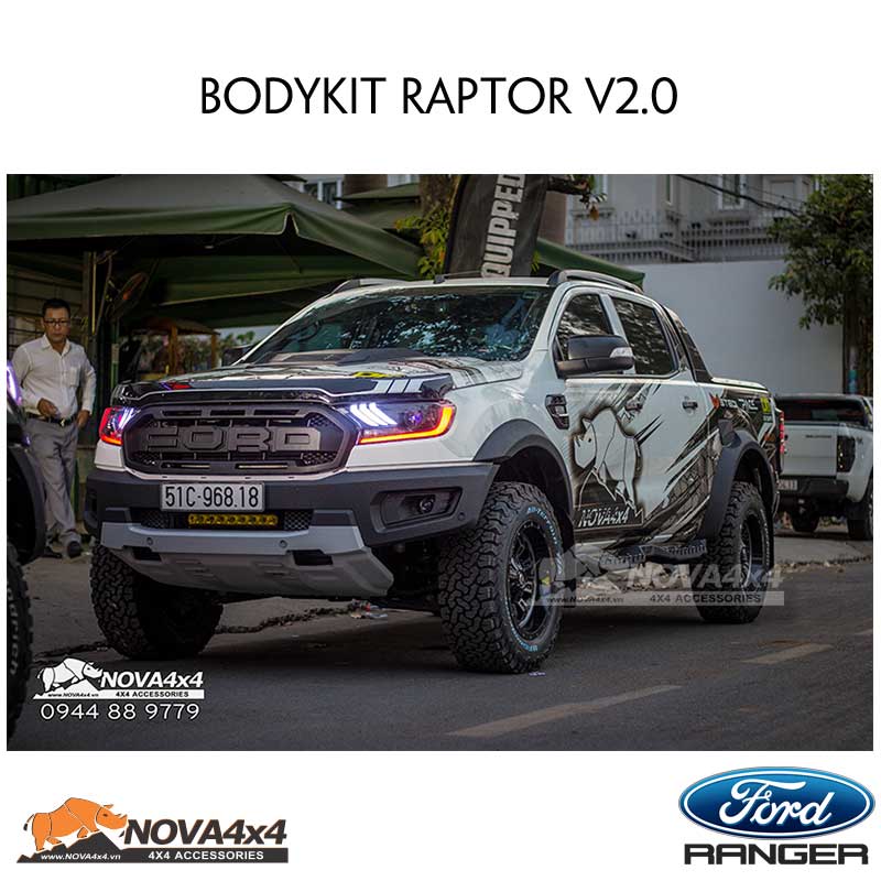 Bodykit Raptor 2019 cho bán tải Ford Ranger WildTrak 2015+