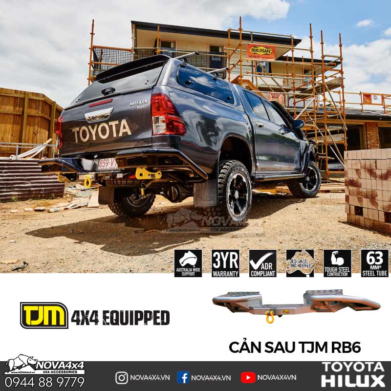 Cản sau TJM cho Toyota Hilux | TJM RB6 Rear Step Towbar