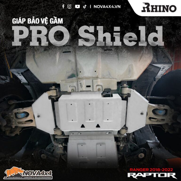 Đi đường xấu, đã có giáp gầm Rhino Pro Shield cho Ranger Raptor - Nova4x4