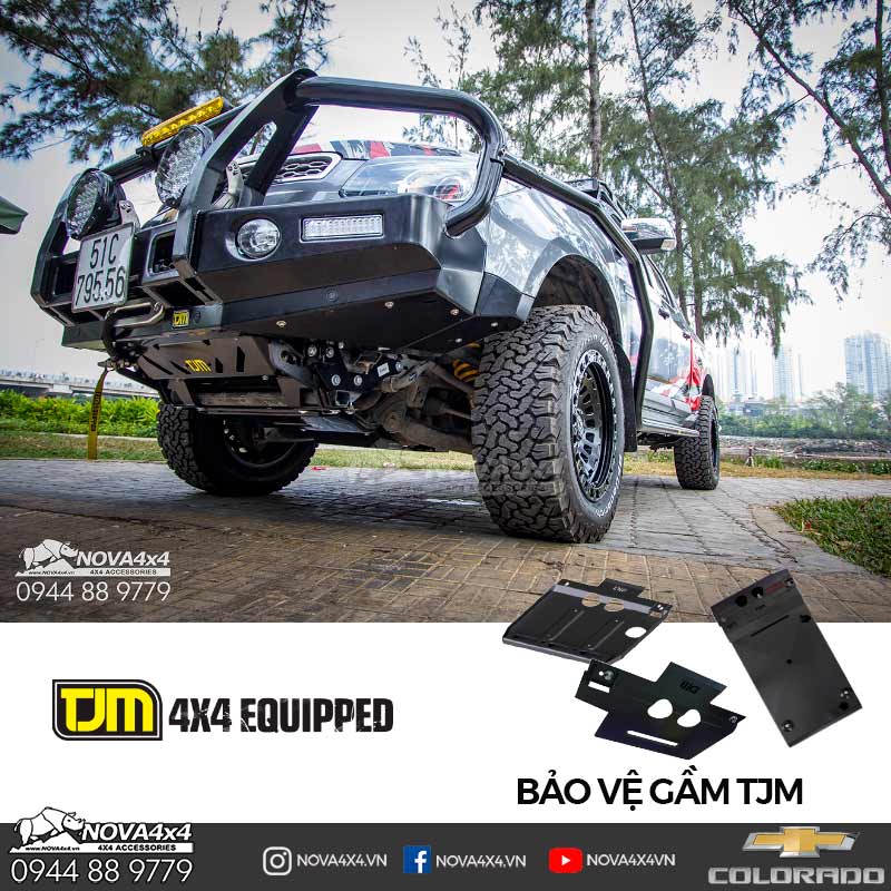 Giáp bảo vệ gầm TJM 3 tấm cho Chevrolet Colorado & Isuzu D-Max