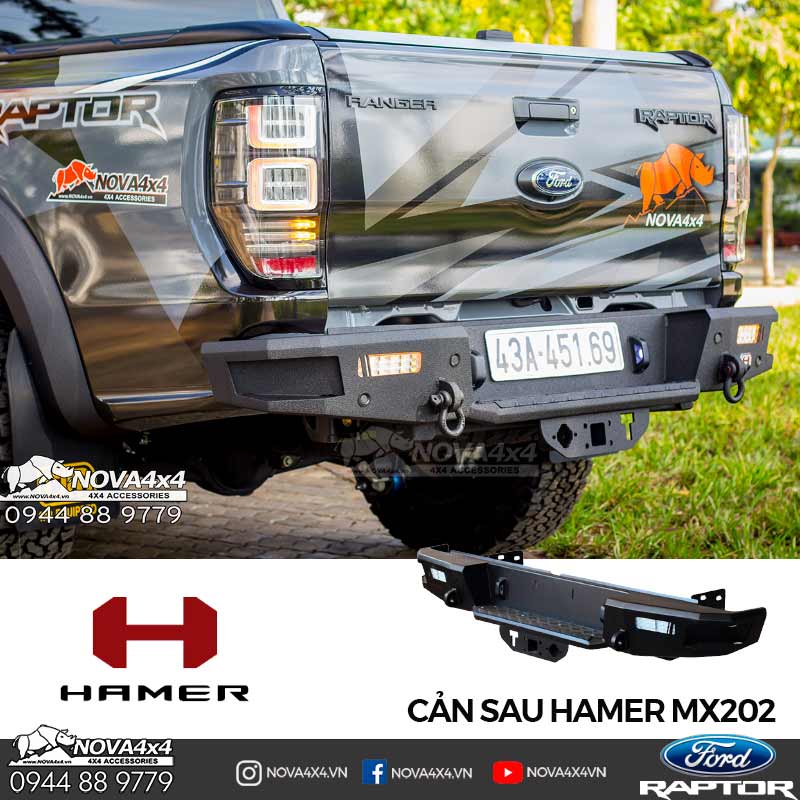 Cản sau Ranger Raptor - Hamer4x4 Thái Lan | Hầm hố & cá tính