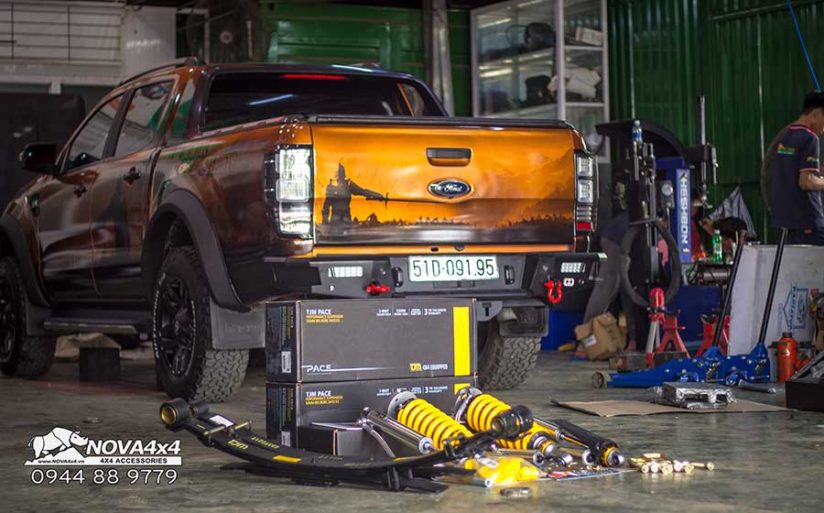 Full Kit Giảm xóc cho Ford Ranger với TJM Pace & Nhíp TJM