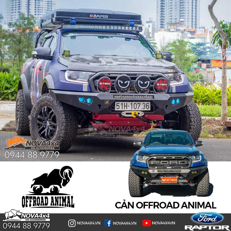 Cản Ranger Raptor Offroad Animal Predator Bull bar | Xuất xứ Australia