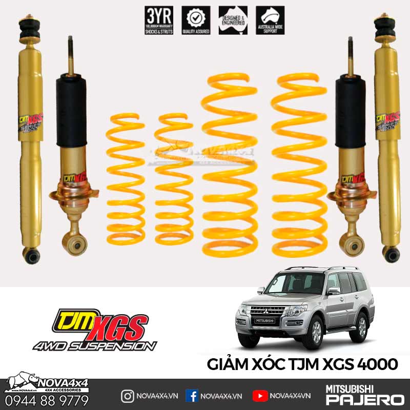 Giảm xóc TJM XGS 4000 cho Mitsubishi Pajero (2000-2019)