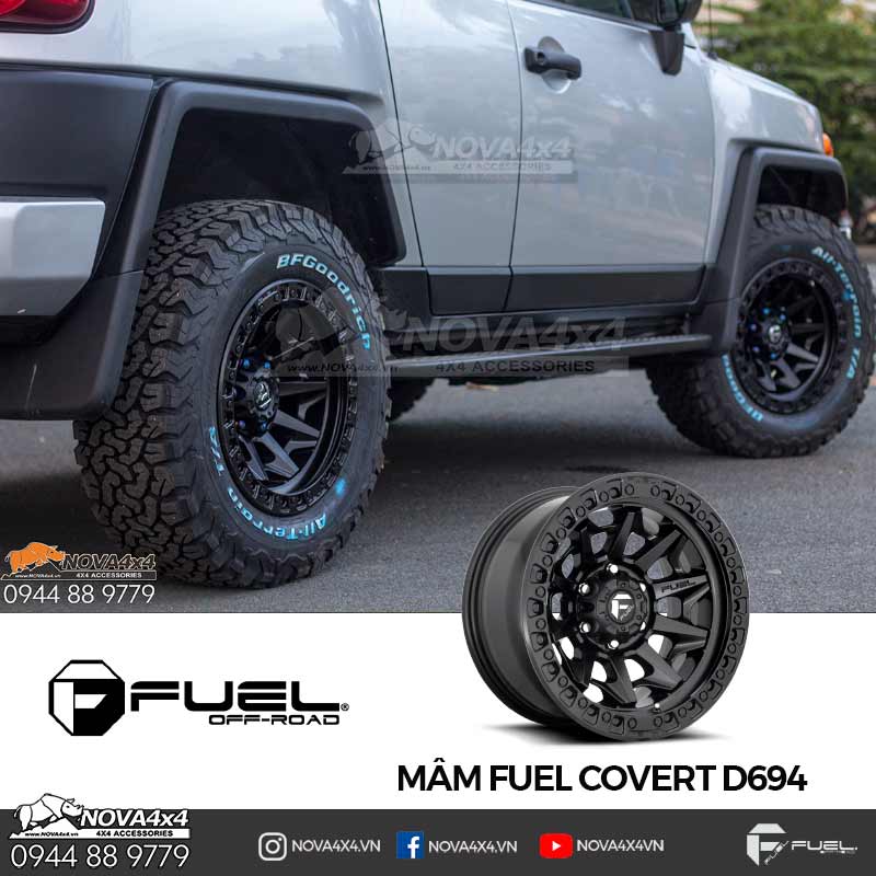 Fuel D694 - Mâm độ xe bán tải Ford Ranger Raptor - Everest - Hilux 2019