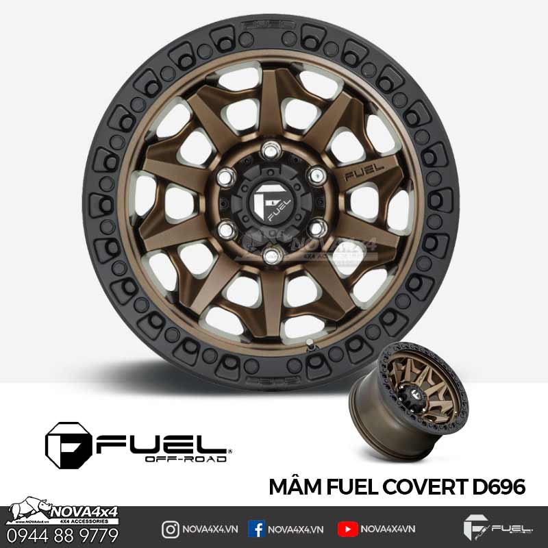 Mâm độ 18 inch Fuel Covert D696 - Tô điểm sự cá tính cho xế cưng