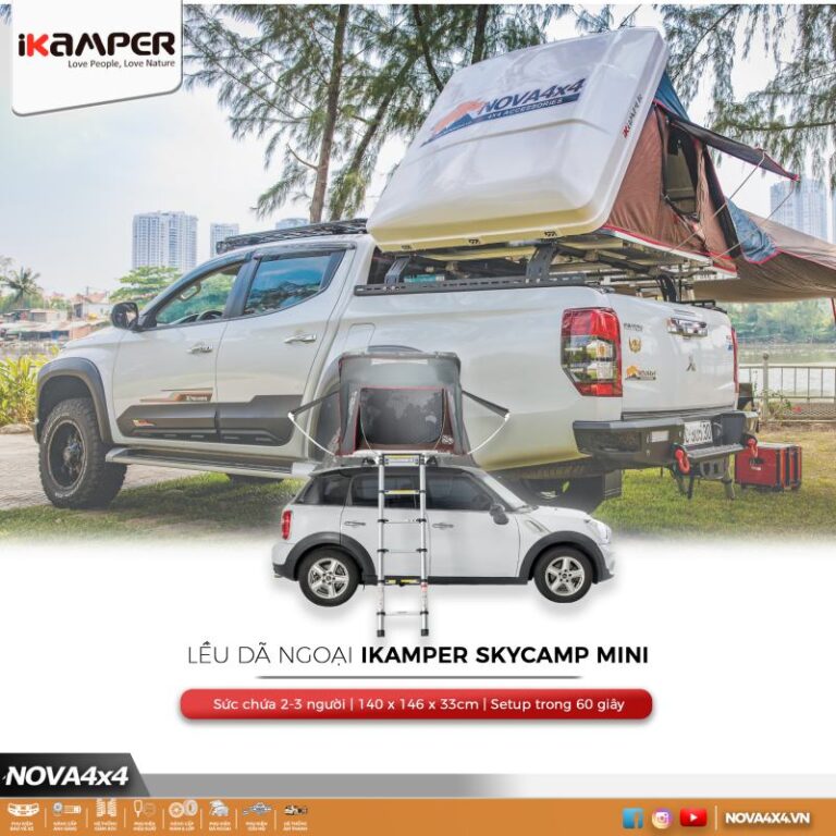 Lều dã ngoại cao cấp iKamper Mini 3.0 dành cho mọi dòng xe hơi