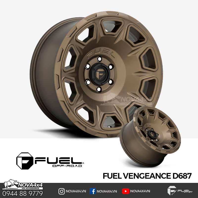 Mâm Fuel Vengeance – D687, Thời trang và cá tính | Xuất xứ Hoa Kỳ