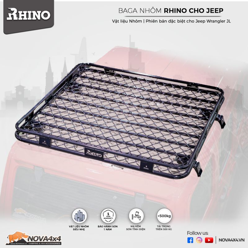 Baga mui xe bán tải và SUV - Giá nóc cho Ford Ranger - Raptor - JEEP