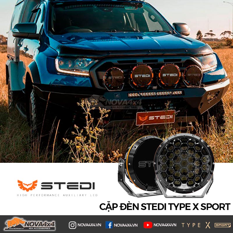 Cặp đèn tròn STEDI Type X Sport 7" - Đèn tròn trợ sáng STEDI
