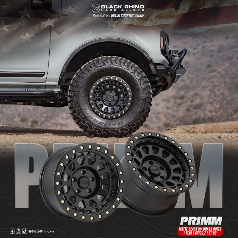 Black Rhino - Mâm độ đỉnh cao nhập Mỹ cho các dòng xe Bán tải & Jeep