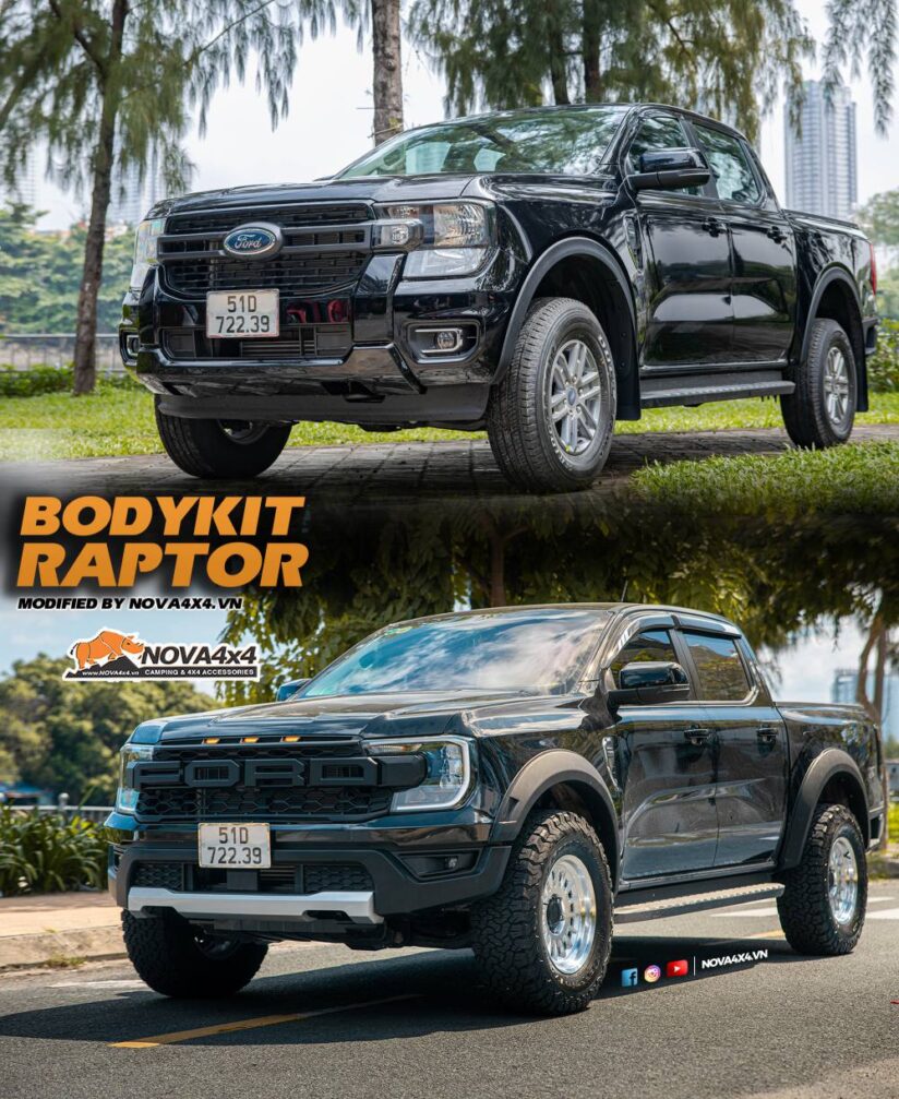 Báo giá chi tiết gói độ Bodykit nâng đời Ranger XLS lên Raptor 2023