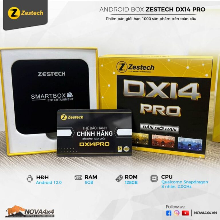Thiết bị Android Box Zestech DX14 Pro cho xe hơi - Cấu hình vượt trội