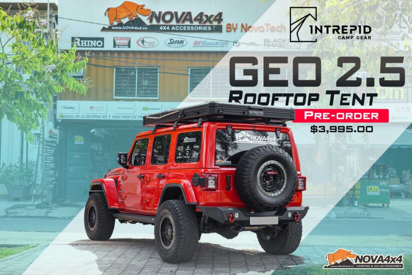 Lều dã ngoại cao cấp trên nóc xe ô tô | Intrepid Geo 2.5 Rooftop Tent