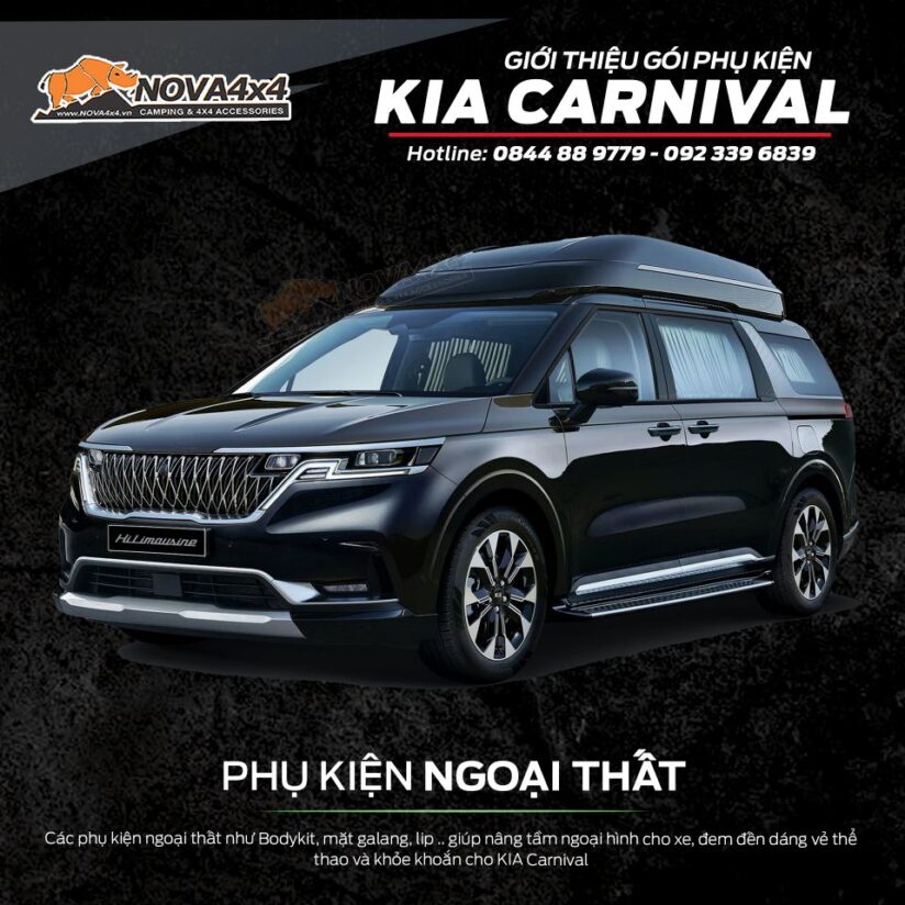 Tổng hợp đồ chơi và phụ kiện KIA Carnival 2023 tại Nova4x4
