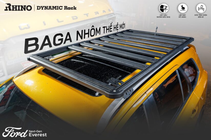 Lắp đặt Baga Rhino Dynamic cho Ford Everest WildTrak 2023