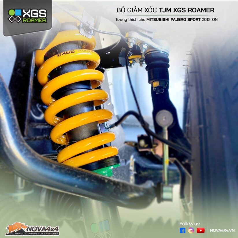 Giảm xóc TJM XGS Roamer cho Mitsubishi Pajero Sport 2015 ON - Nova4x4