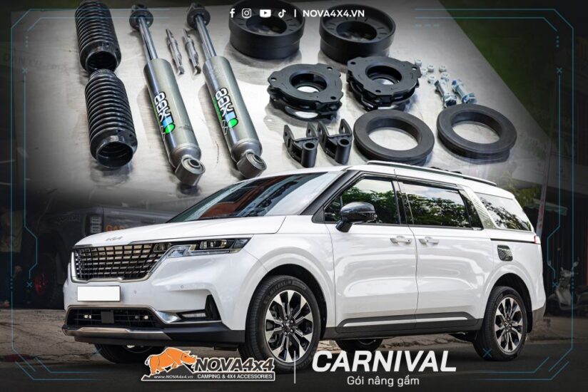 GÓI NÂNG GẦM CHO XE KIA CARNIVAL - Nova4x4