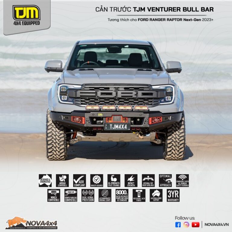 Cản trước TJM Venturer Bull Bar cho Ford Ranger Raptor 2023 - Nova4x4