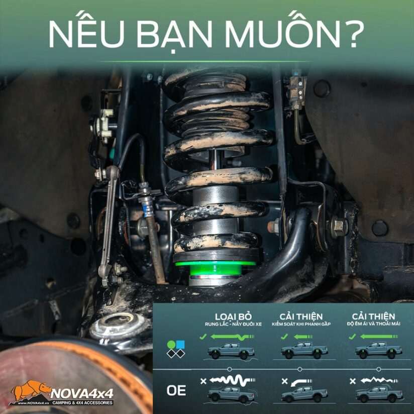 Sẵn sàng chinh phục mọi cung đường với giảm xóc cho Pajero Sport