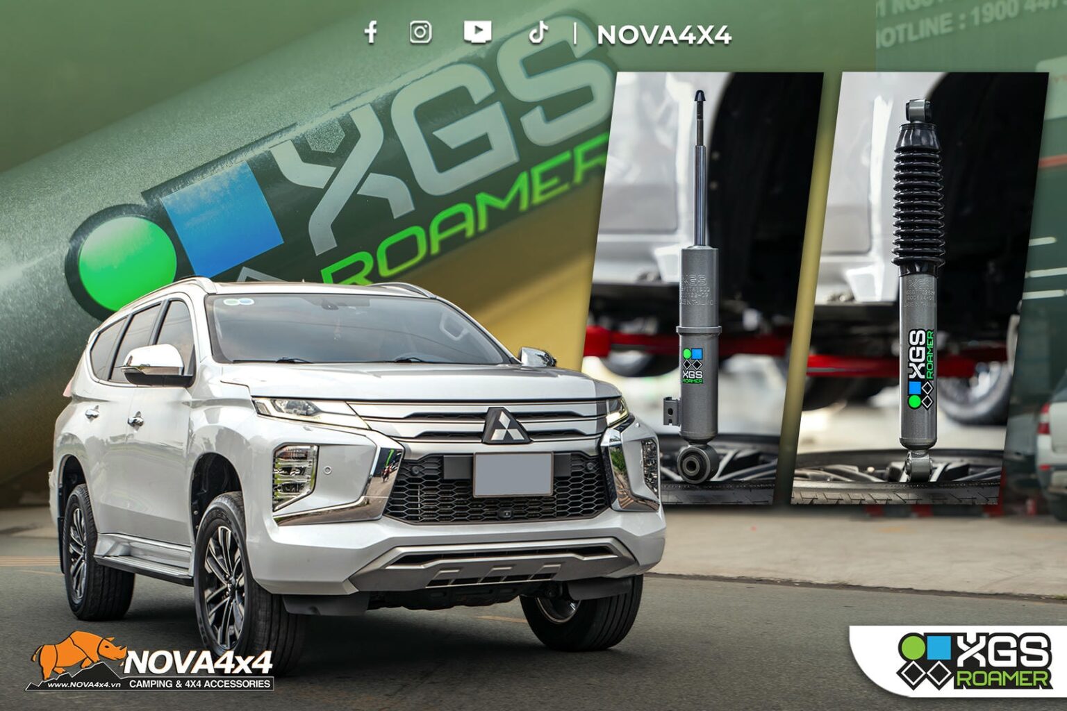 Sẵn sàng chinh phục mọi cung đường với giảm xóc cho Pajero Sport